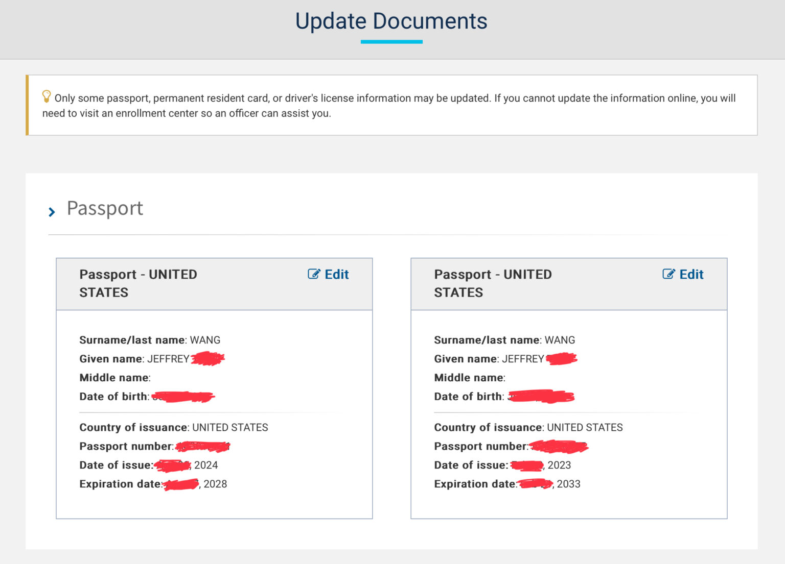How to add a second passport to your Trusted Traveler Program profile ...