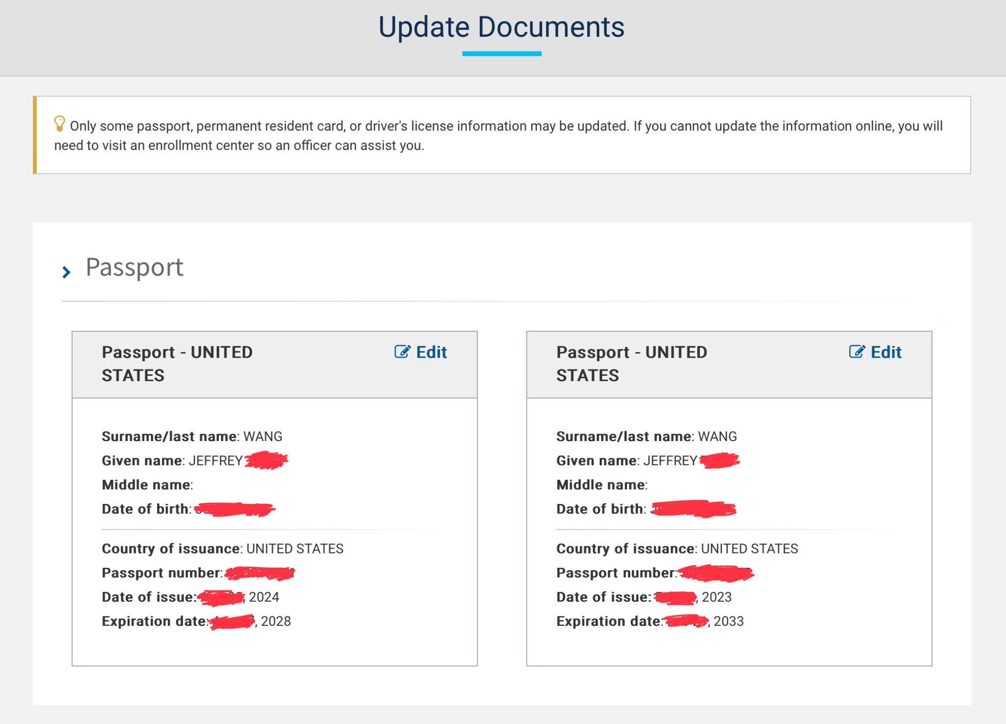How to add a second passport to your Trusted Traveler Program profile ...